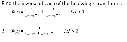Solved Find the inverse of each of the following | Chegg.com