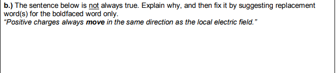 Solved b.) The sentence below is not always true. Explain | Chegg.com