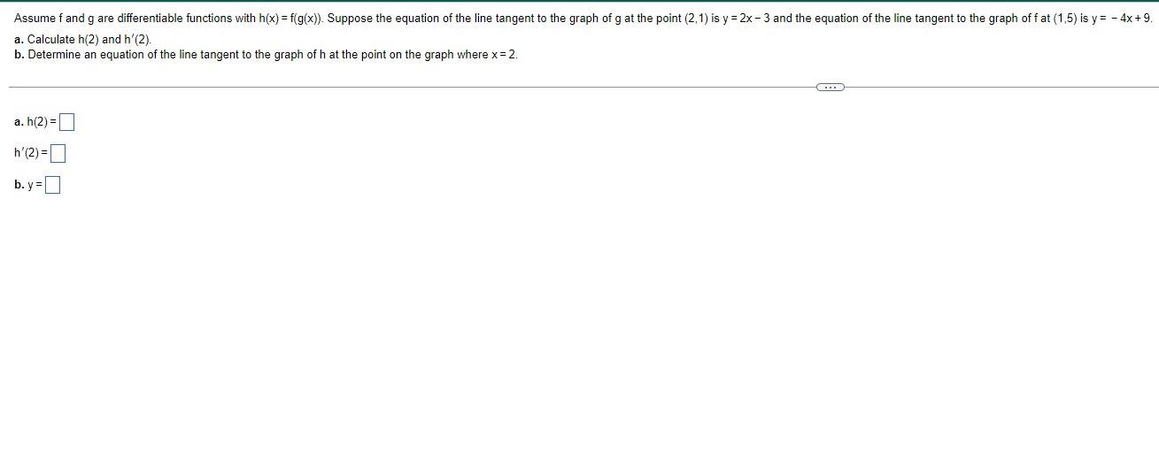 Solved Assume f and g are differentiable functions with h(x) | Chegg.com