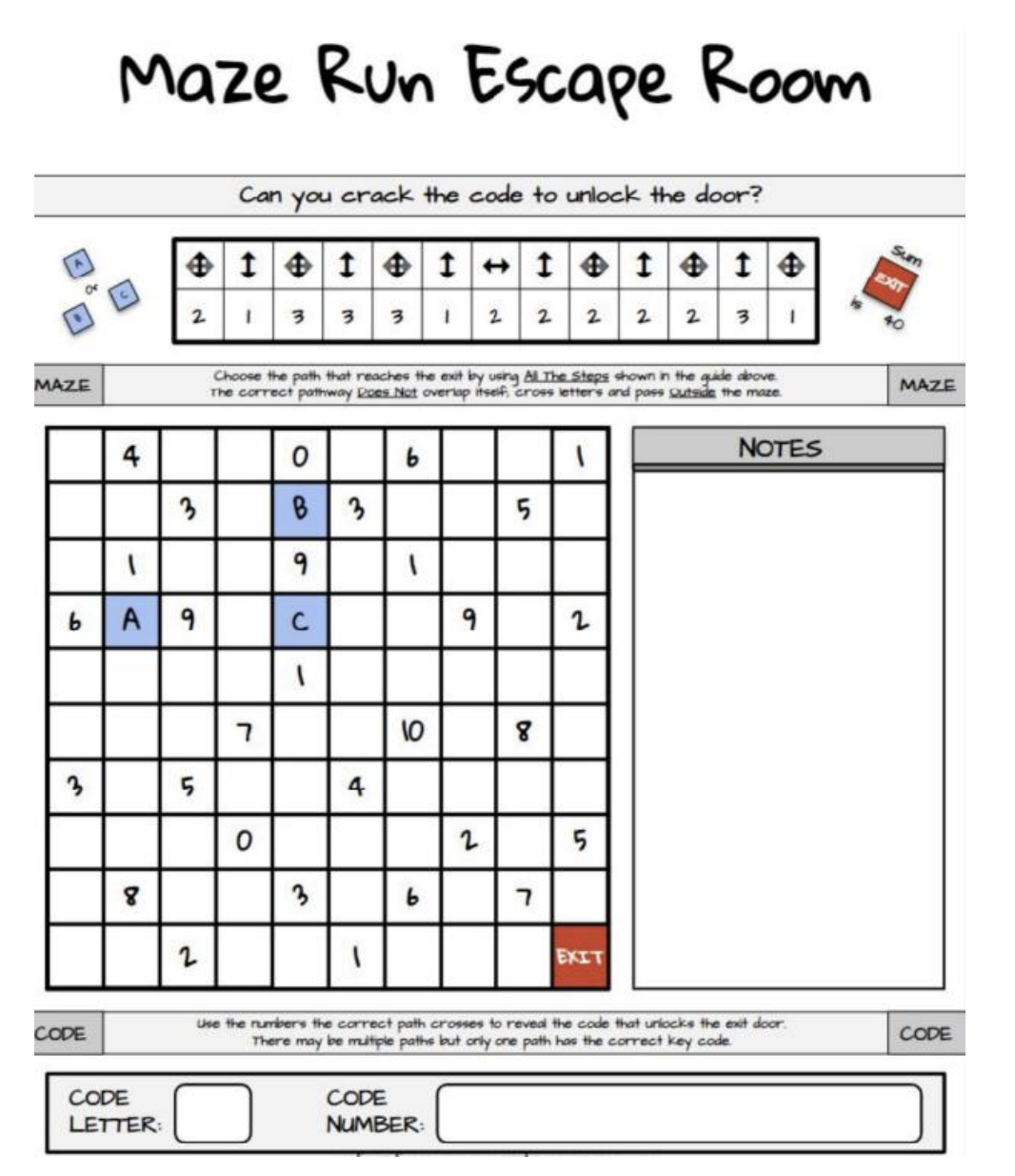 Maze Run Escape Room. A puzzle problem I've been | Chegg.com