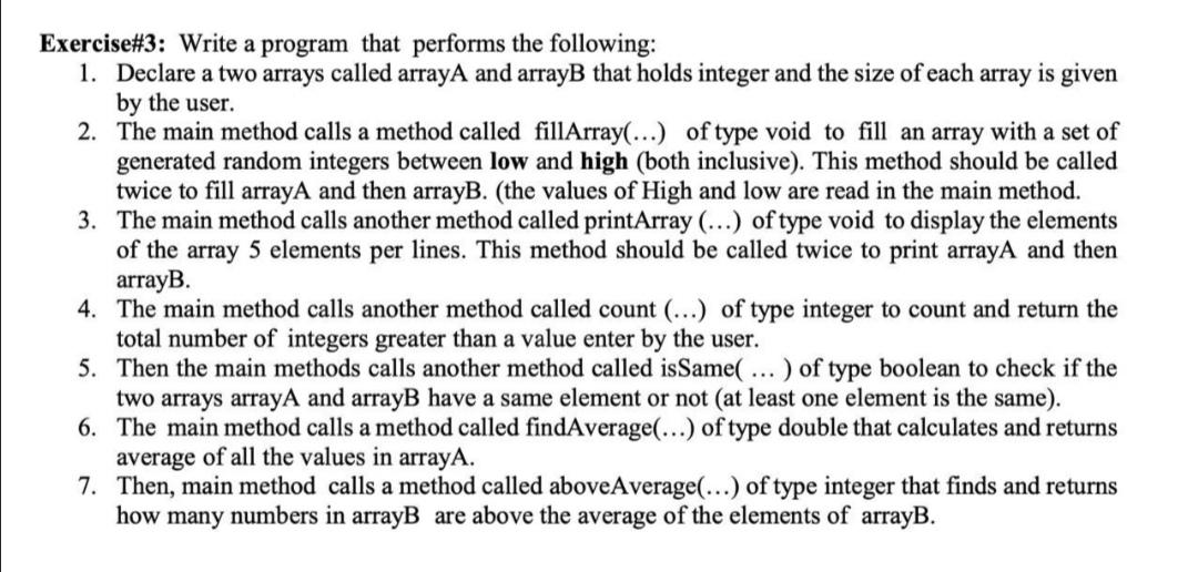 Solved Exercise3 Write A Program That Performs The 