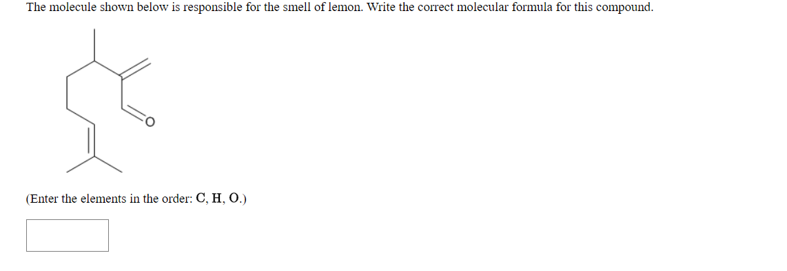 Solved The molecule shown below is responsible for the smell | Chegg.com