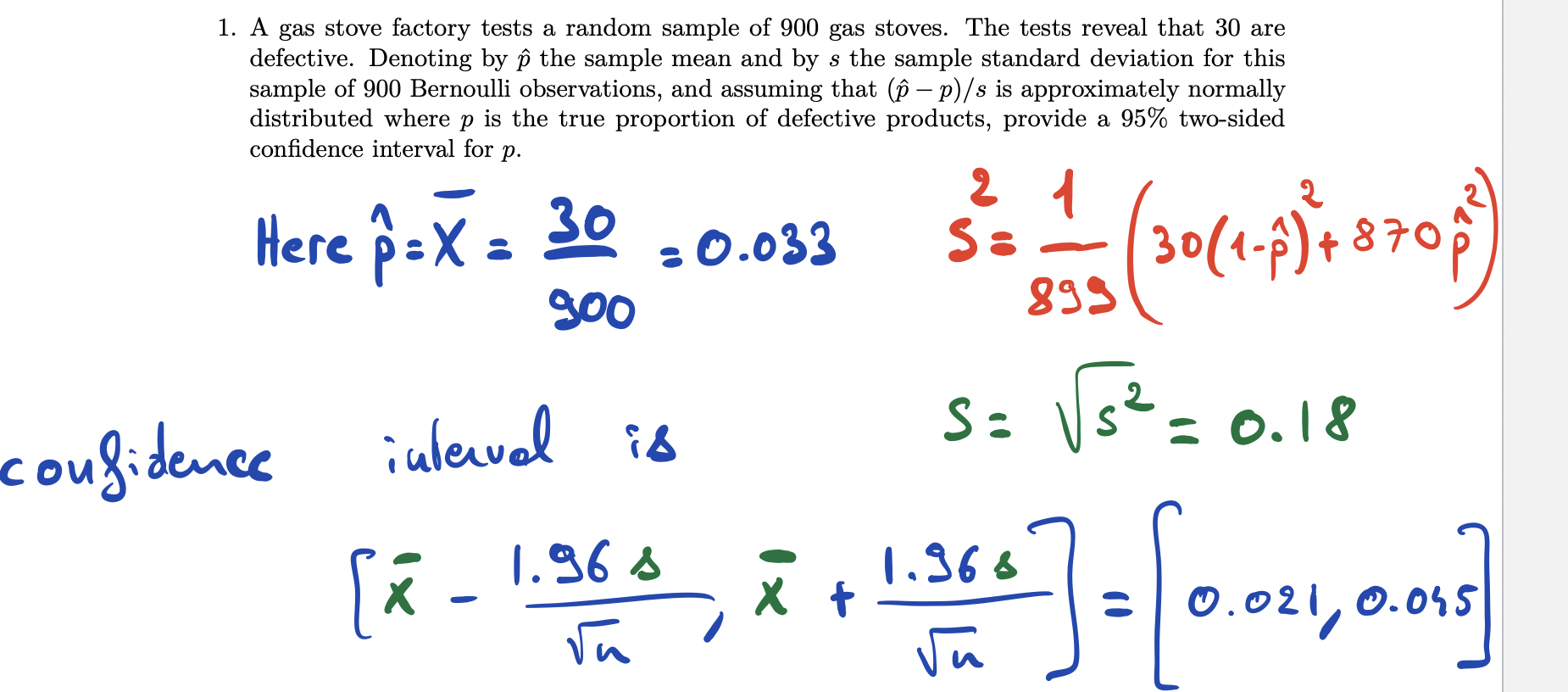 Solved I can't understand why he computed sample variance | Chegg.com