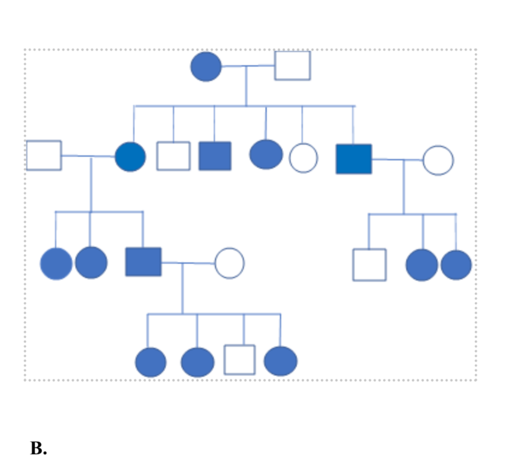 Solved 1. (Worth 40 pts) Evaluate the following pedigrees. | Chegg.com