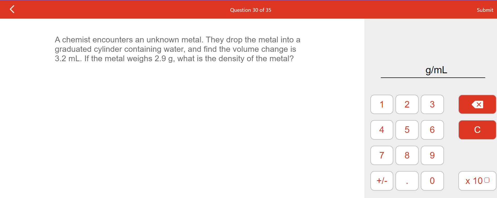 Solved A chemist encounters an unknown metal. They drop the | Chegg.com