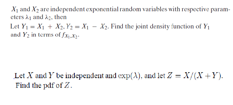 Solved X1 And X2 Are Independent Exponential Random