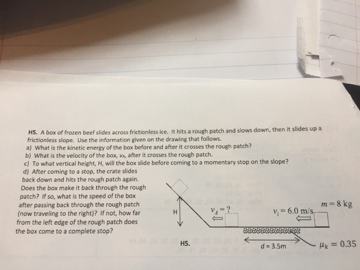 Solved A box of frozen beef slides across frictionless ice. | Chegg.com