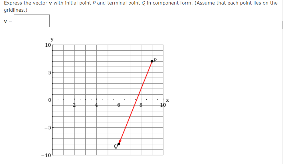 Solved Express the vector \\( \\mathbf{v} \\) with initial | Chegg.com