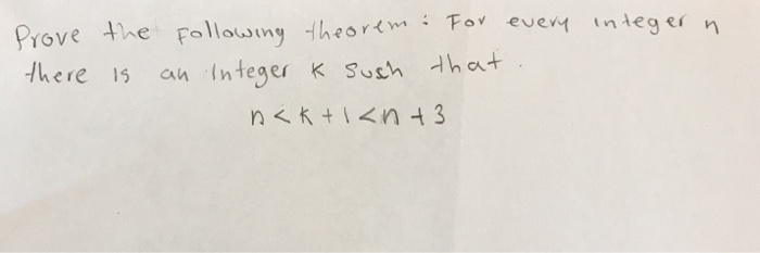Solved Prove the Following theorem: For every integer n | Chegg.com