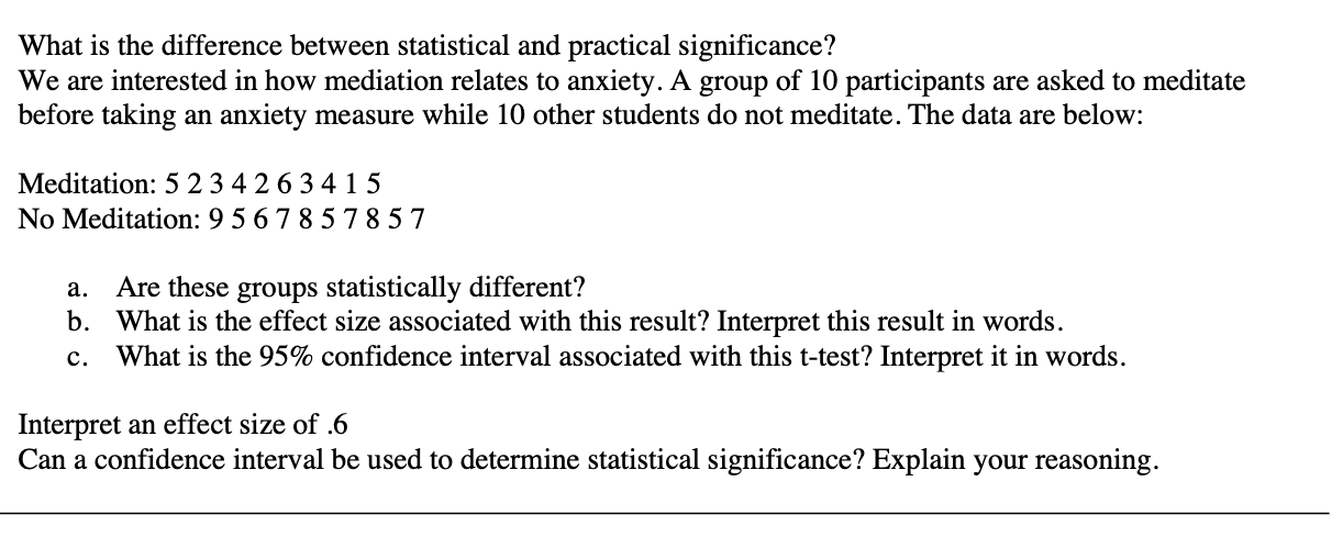 Solved What is the difference between statistical and | Chegg.com