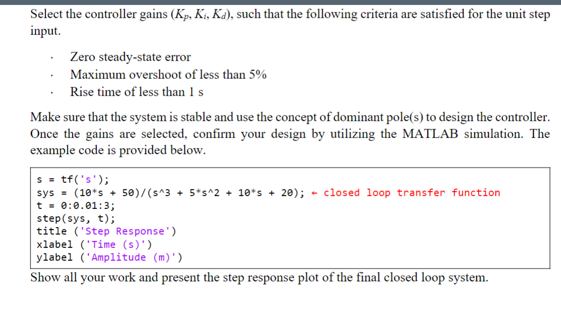 Consider the following spring-mass-damper system: | Chegg.com