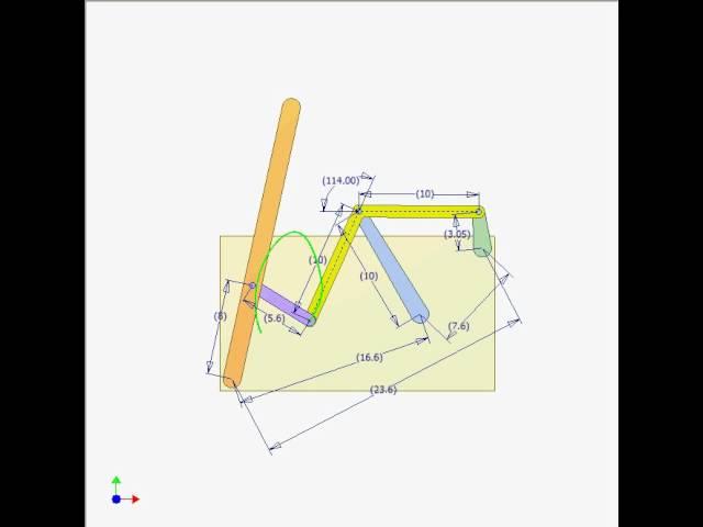 Solved Figure shows dwell rocker linkage mechanism (colored | Chegg.com