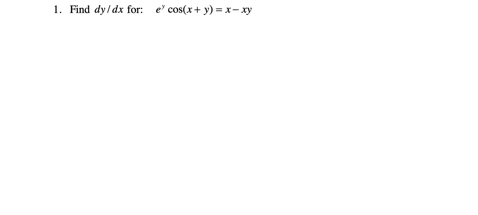 Solved eycos(x+y)=x−xy5. Prove that dxd(sinx)=cosx using the | Chegg.com
