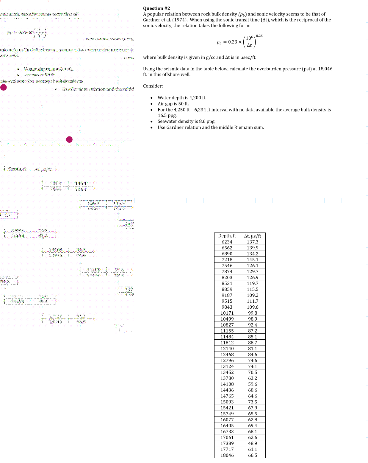 Solved Question \#2 A popular relation between rock bulk | Chegg.com