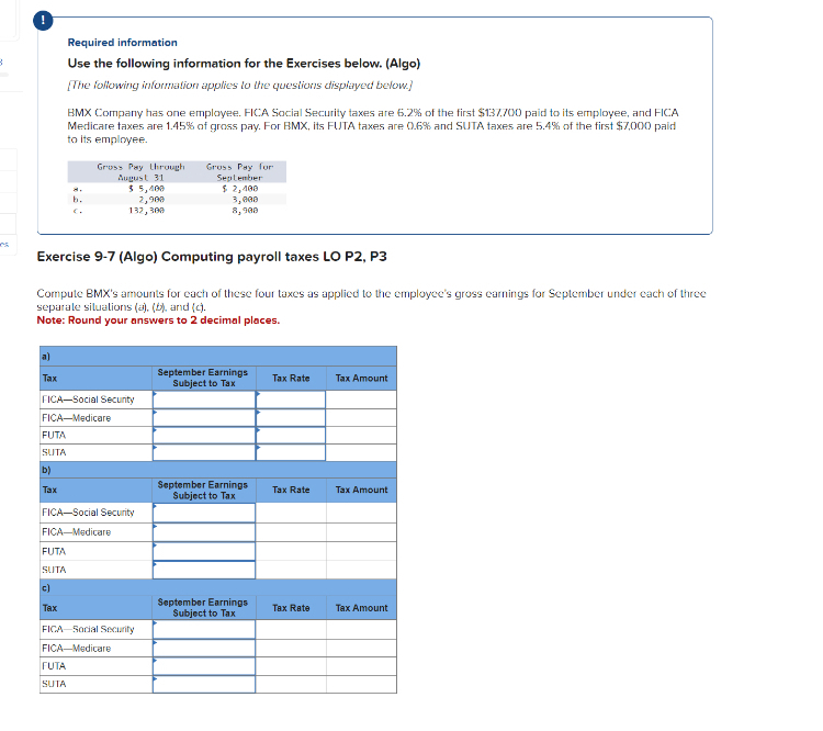 Solved !Required informationUse the following information | Chegg.com