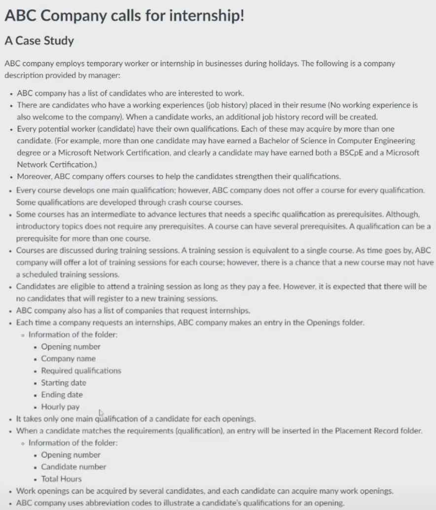 ABC company employs temporary worker or internship in | Chegg.com