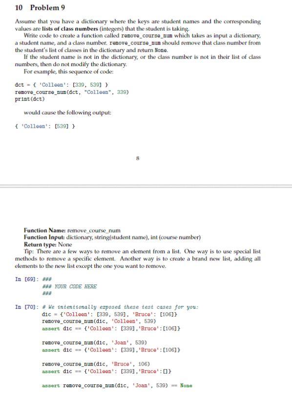 Solved 10 Problem 9 Assume that you have a dictionary where | Chegg.com
