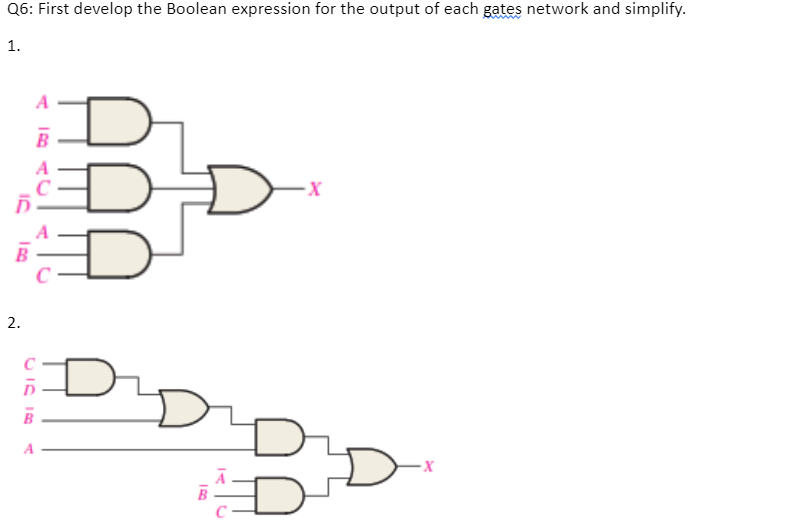 Solved Q6: First develop the Boolean expression for the | Chegg.com