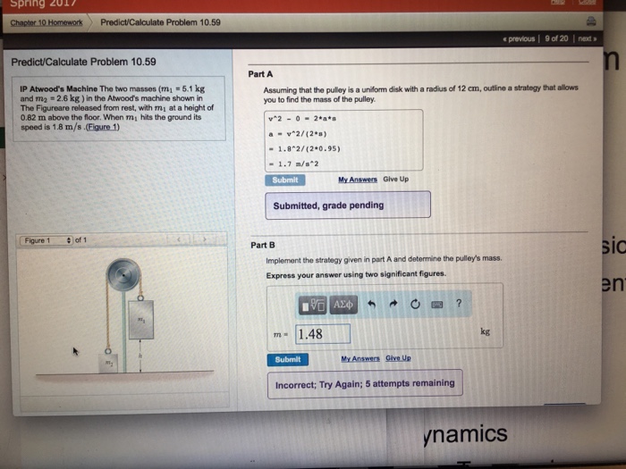Solved Spring Predict Calculate Problem 10.59 Predict | Chegg.com