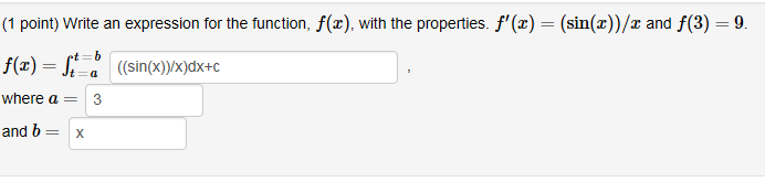 Solved Write an expression for the function, f(x), with the | Chegg.com