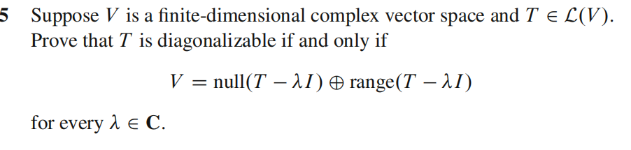 Solved 5 Suppose V is a finite-dimensional complex vector | Chegg.com