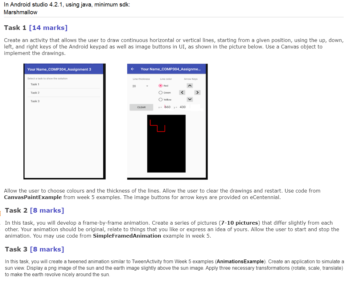 Solved In Android studio 4.2.1, using java, minimum sdk: | Chegg.com