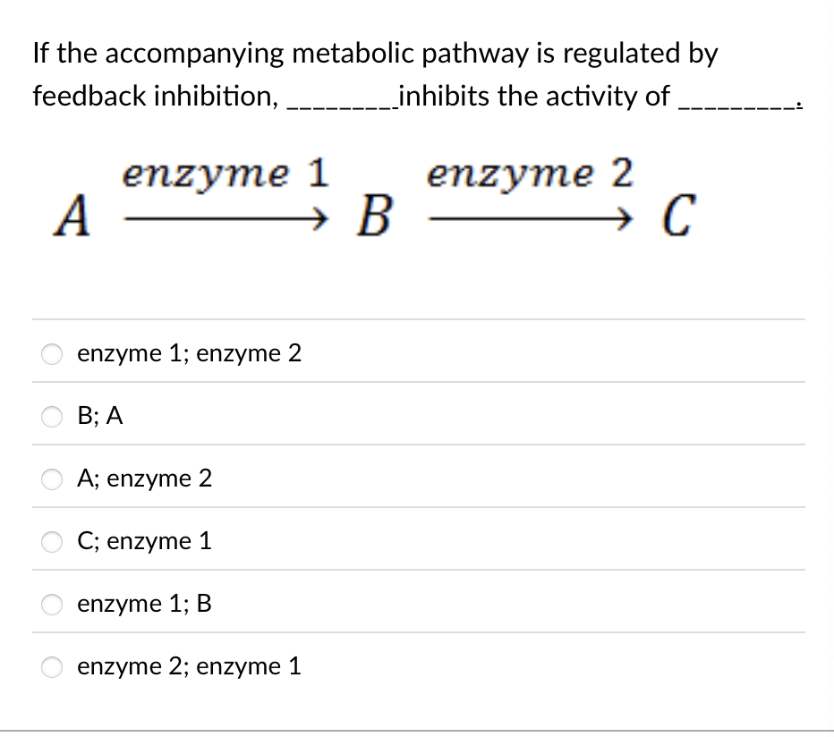 Solved If ﻿the accompanying metabolic pathway is ﻿regulated | Chegg.com