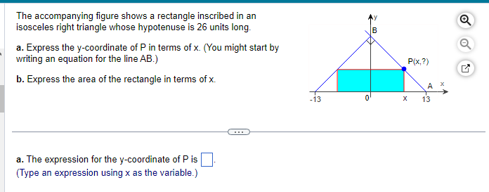 Solved The accompanying figure shows a rectangle inscribed | Chegg.com