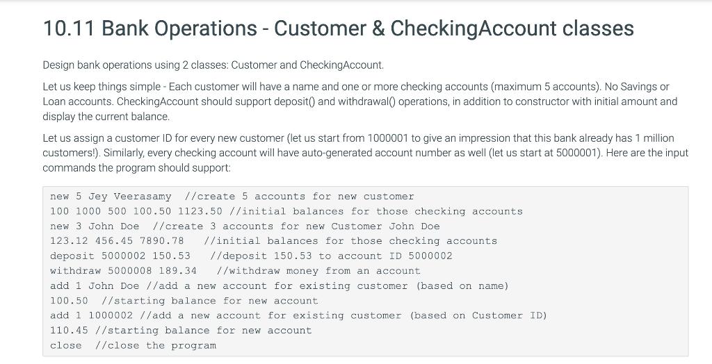 Solved Must be done in C++, with main.cpp customer.cpp | Chegg.com