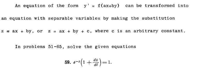 Solved An equation of the form y' = f(ax+by) can be | Chegg.com