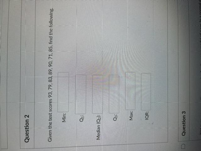 Solved Given the test scores 93,79,83,89,90,71,85, find the | Chegg.com