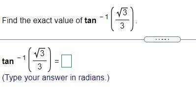 Solved 13 -1 Find the exact value of tan يا V3 tan 3 (Type | Chegg.com