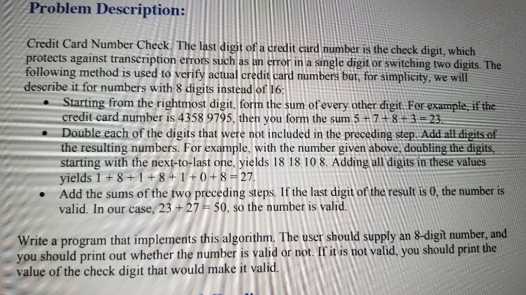 Solved First I need a hand-tracing algorithm, then the code | Chegg.com