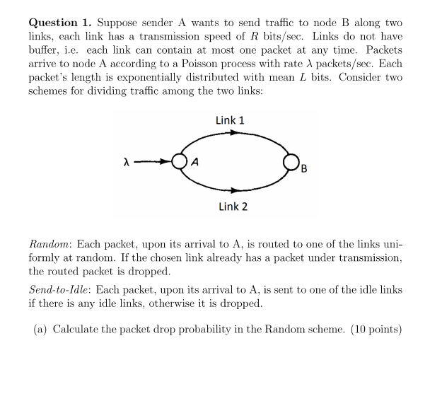 Solved Question 1. Suppose sender A wants to send traffic to | Chegg.com Solved Question 1. Suppose sender A wants to send traffic to | Chegg.com