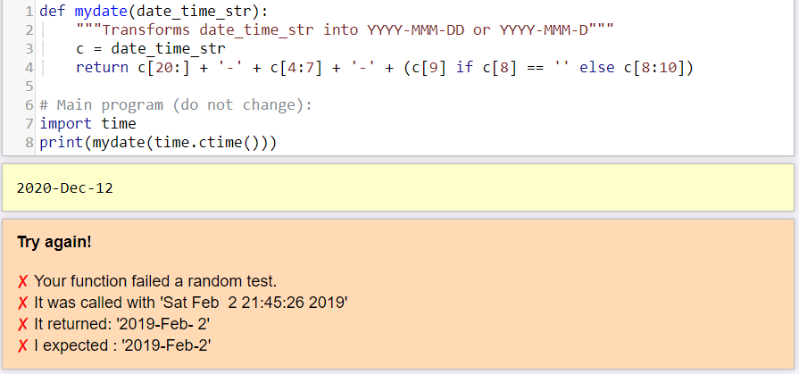 Solved Master Level Your function mydate from level 8.6 is | Chegg.com