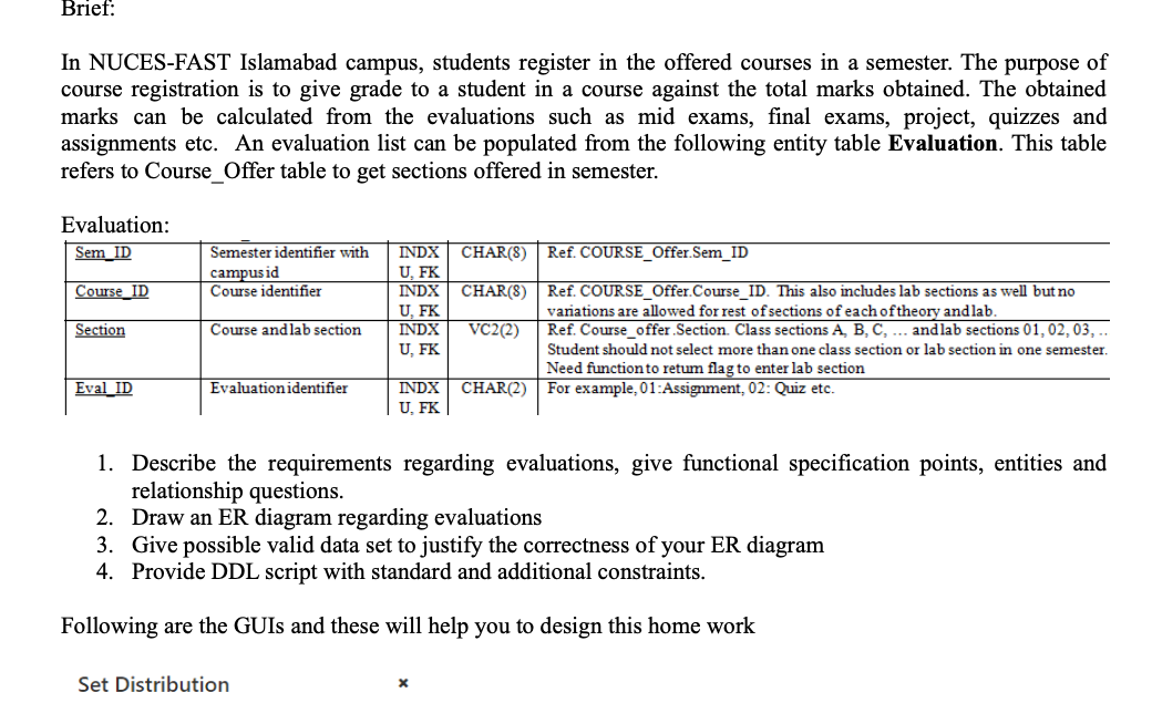 Solved Brief: In NUCES-FAST Islamabad campus, students | Chegg.com
