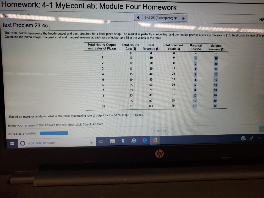 Solved Homework: 4-1 MyEconLab: Module Four Homework HW 6 of | Chegg.com