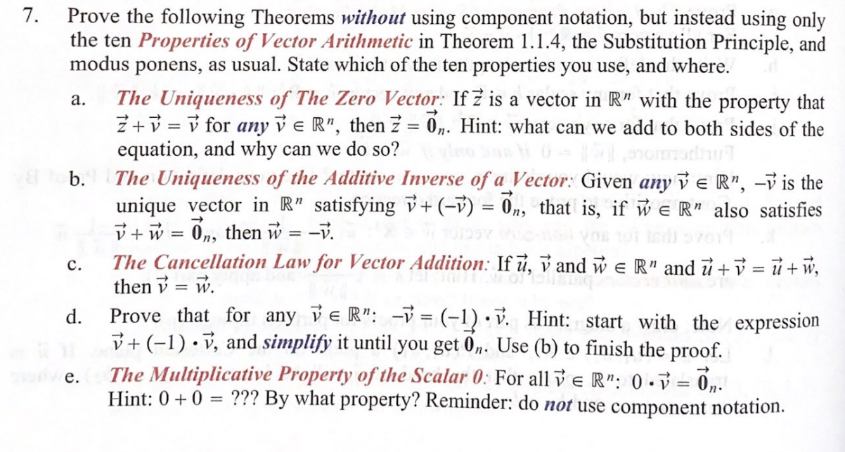 Solved 7. a. Prove the following Theorems without using | Chegg.com