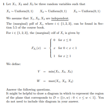 Solved 1 Let X1, X2 and X3 be three random variables such | Chegg.com