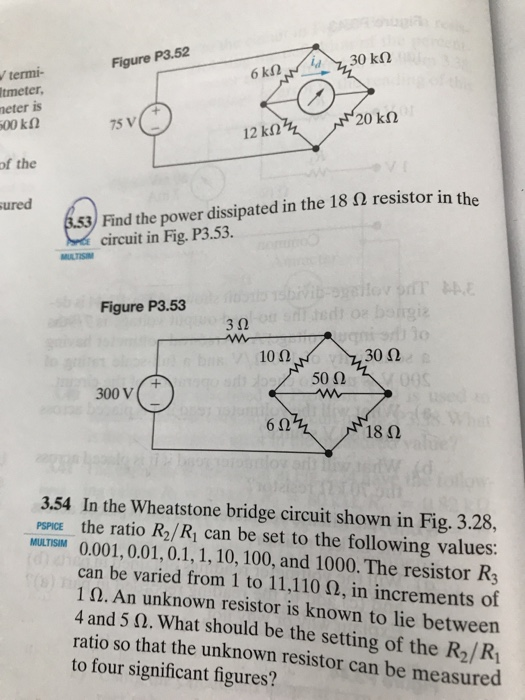 Solved Figure P3.52 termi- tmeter, eter is 20 kn 75 V 12 kΩ | Chegg.com