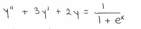 Solved y′′+3y′+2y=1+ex1 | Chegg.com