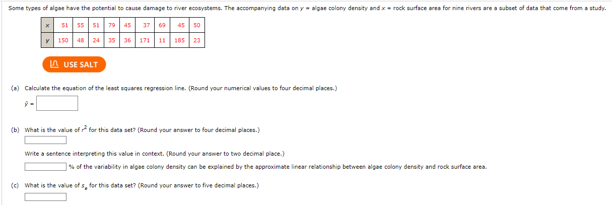 Solved (a) Calculate the equation of the least squares | Chegg.com