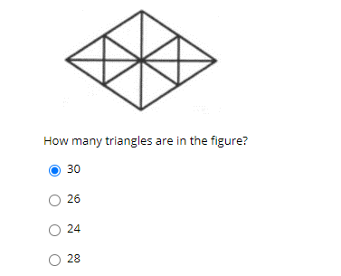 Solved How many triangles are in the figure? 30 26 24 O 28 | Chegg.com