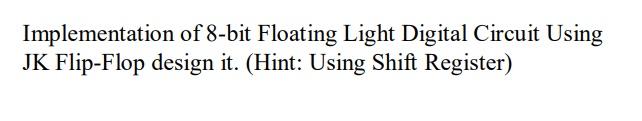 Solved Implementation of 8-bit Floating Light Digital | Chegg.com