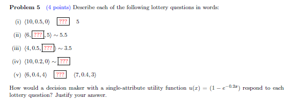Solved Problem 5 (4 points) Describe each of the following | Chegg.com