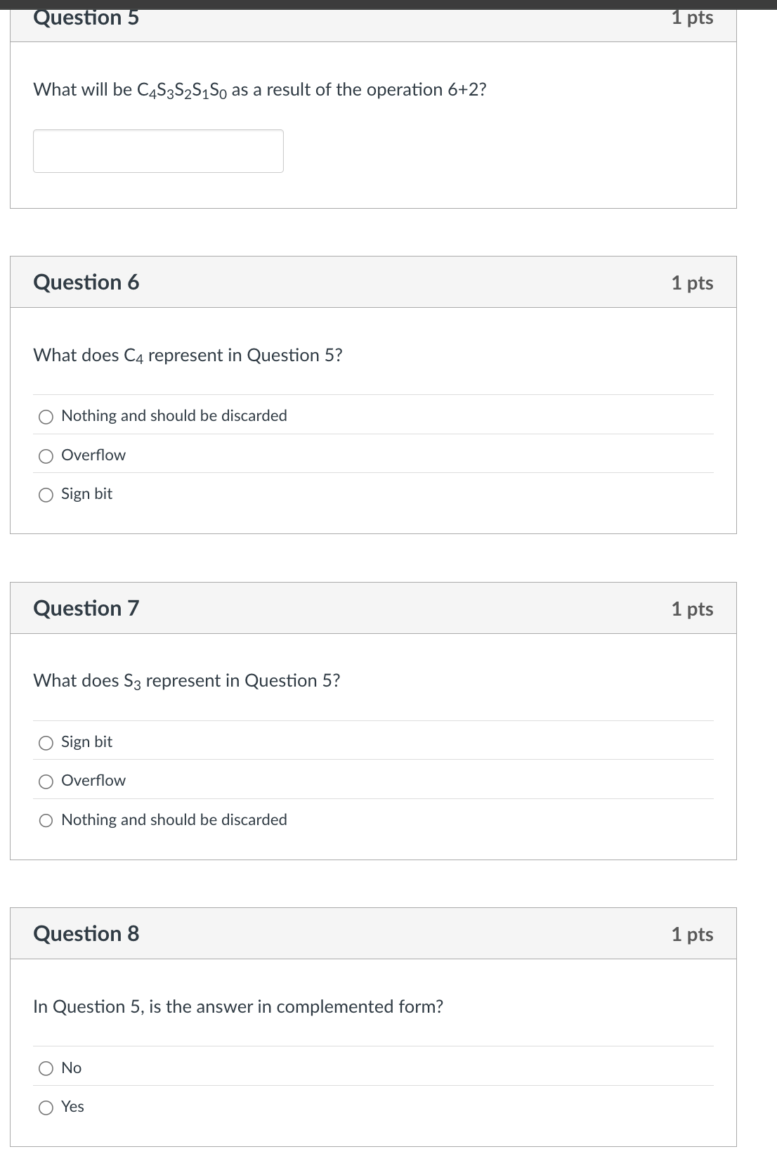 Solved Question 5What will be C4S3S2S1S0 as ﻿a result of | Chegg.com