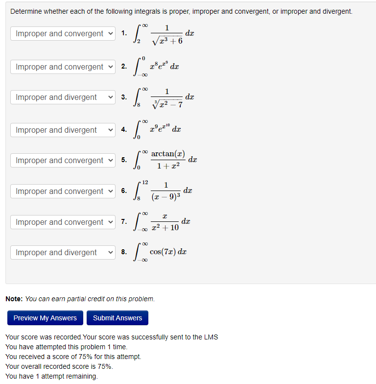 Solved Determine whether each of the following integrals is | Chegg.com