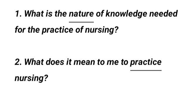 Solved 1. What is the nature of knowledge needed for the | Chegg.com