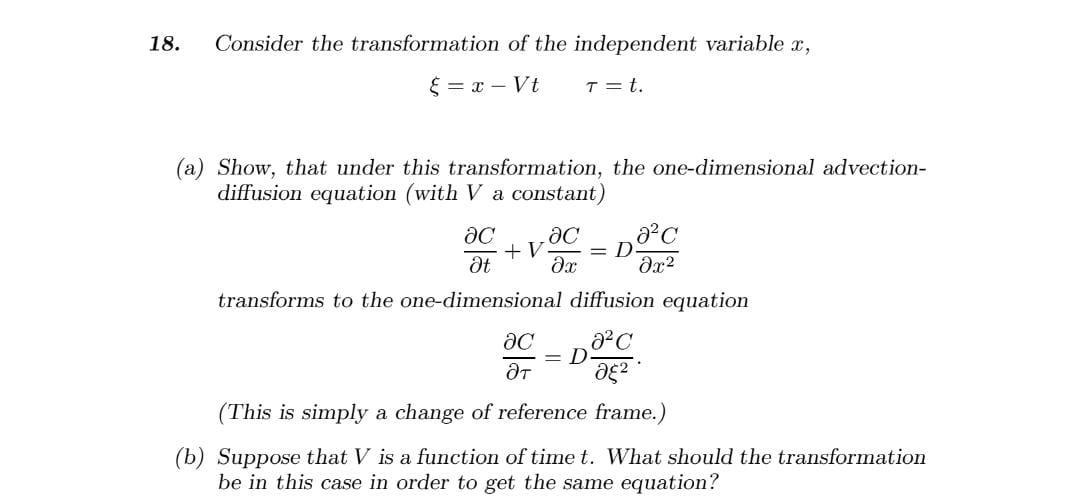 Solved 18. Consider the transformation of the independent | Chegg.com
