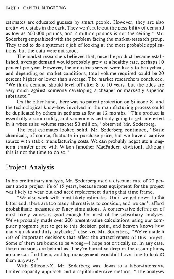 The Jacobs Division Richard Soderberg, financial | Chegg.com